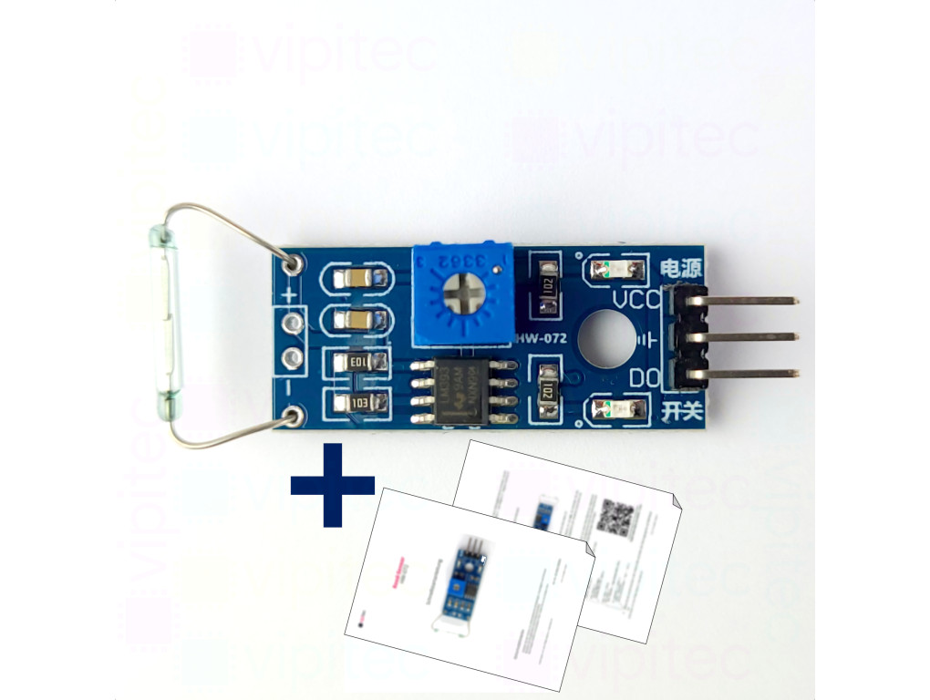 HW-072 Reed-Sensor, 3,3..5 V, LM393 | vipitec - Elektronik, die uns ...