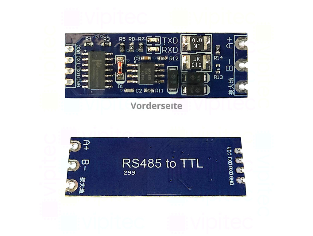 TTL-zu-RS485 Konverter, 3,3/5 V, UART, Adapter mit Flow Control, -40..85 °C – vipitec ...
